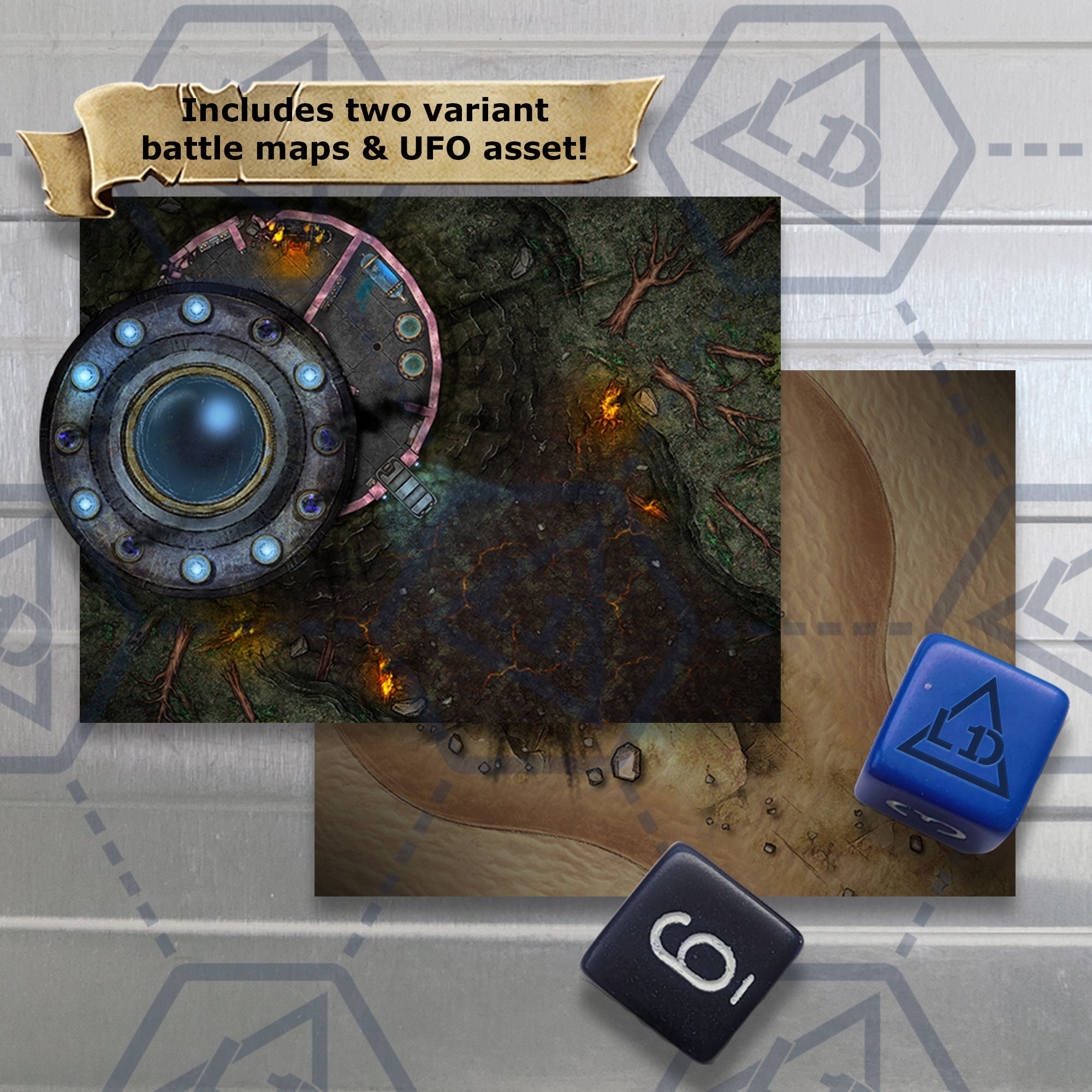 UFO Crash Site Battle Map - Etsy