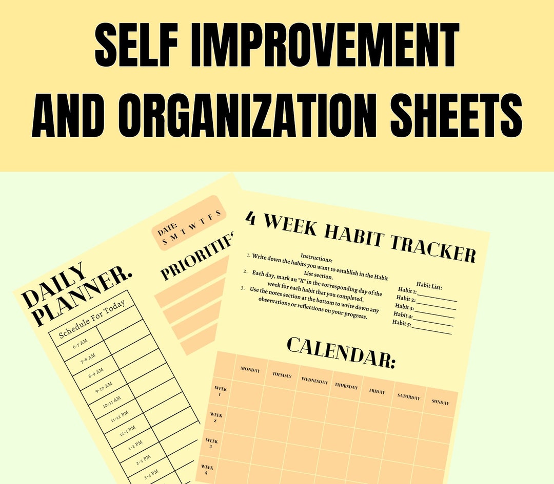 Better Me Productivity Sheets - Etsy