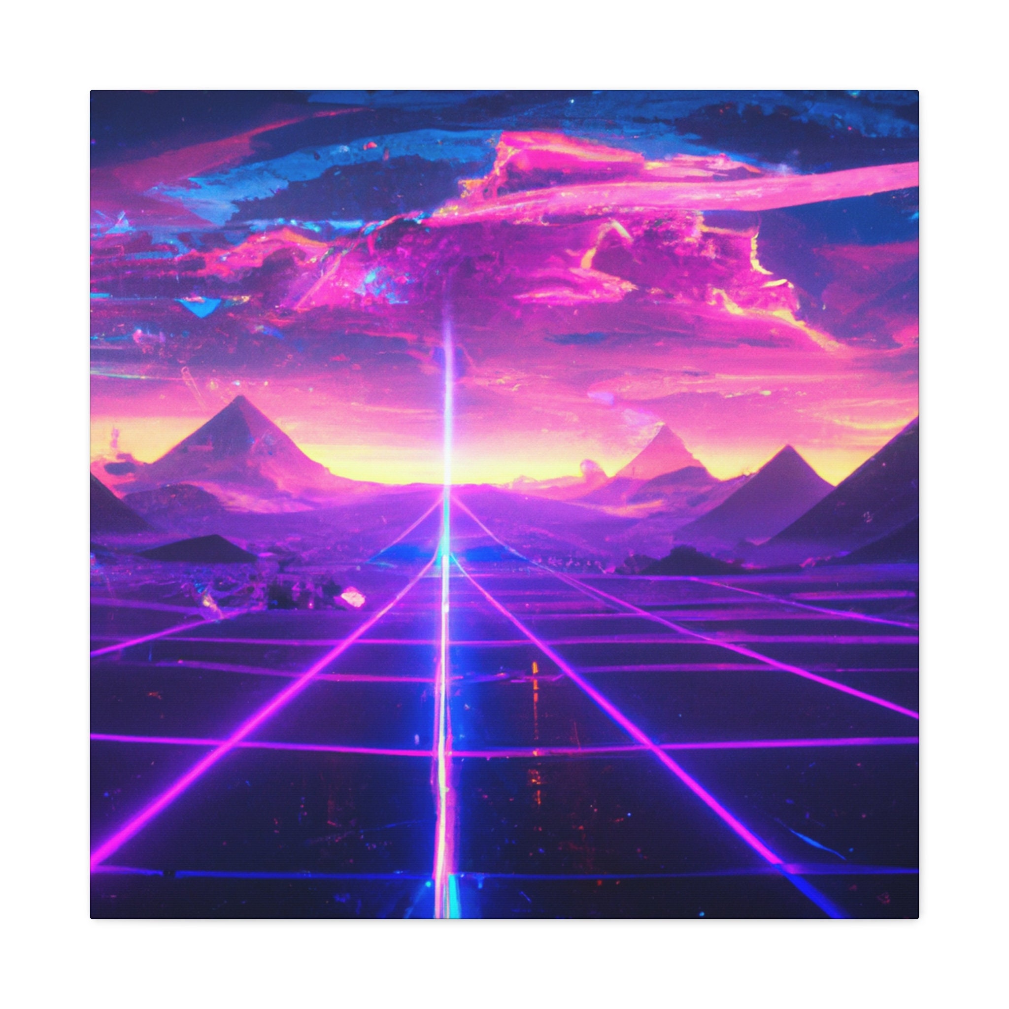 Neon Doomstead Canvas - Etsy