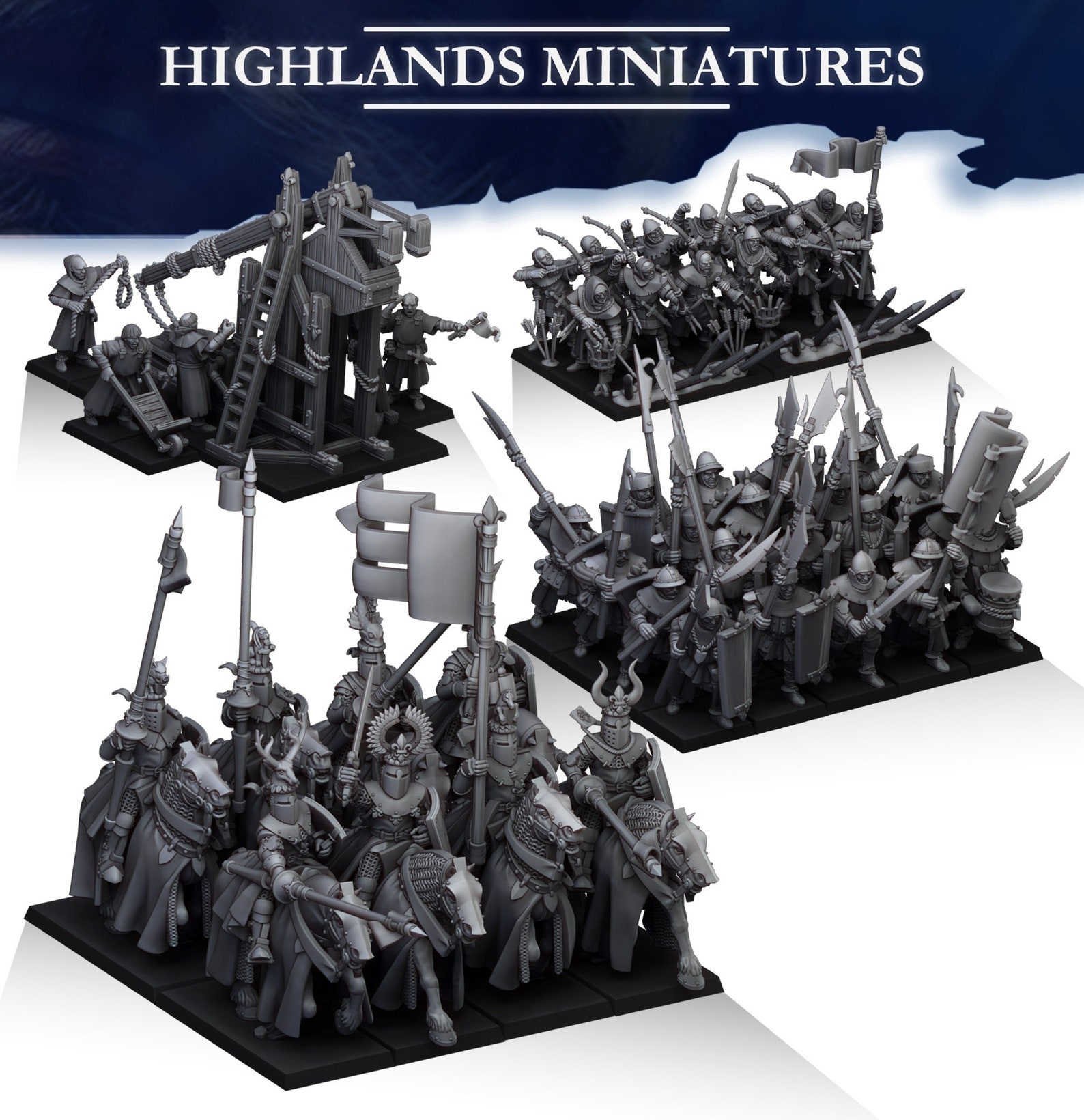 Highlands Miniatures Kingdom of Gallia Gunmen - Etsy