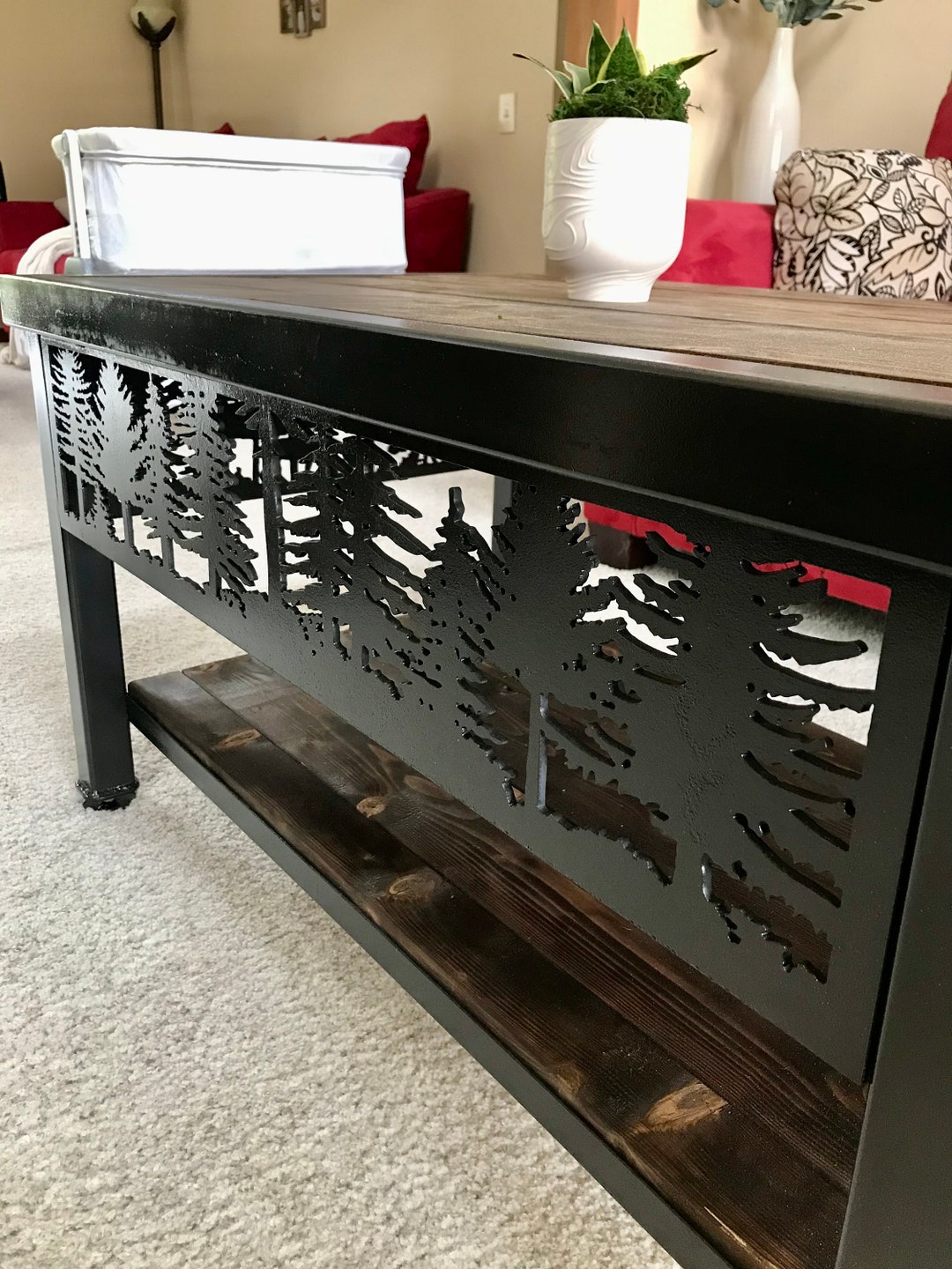 Moose Scene Coffee Table - Etsy