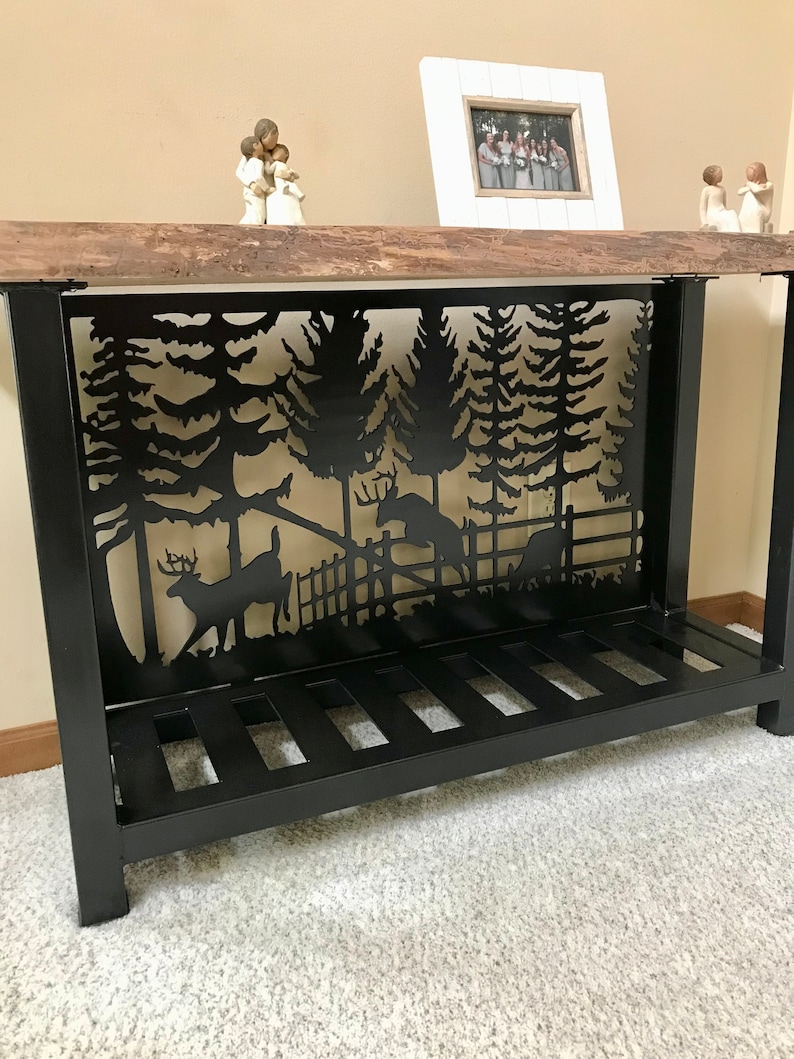 Deer Scene Entry Way Table - Etsy