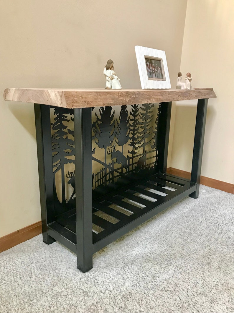 Deer Scene Entry Way Table - Etsy