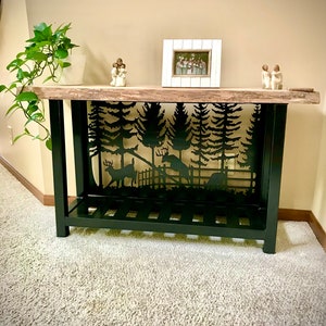 Deer Scene Entry Way Table - Etsy