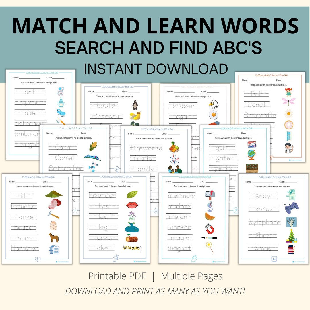 Alphabet Match, Activity for Kids, Preschool Letters, Alphabet Matching ...