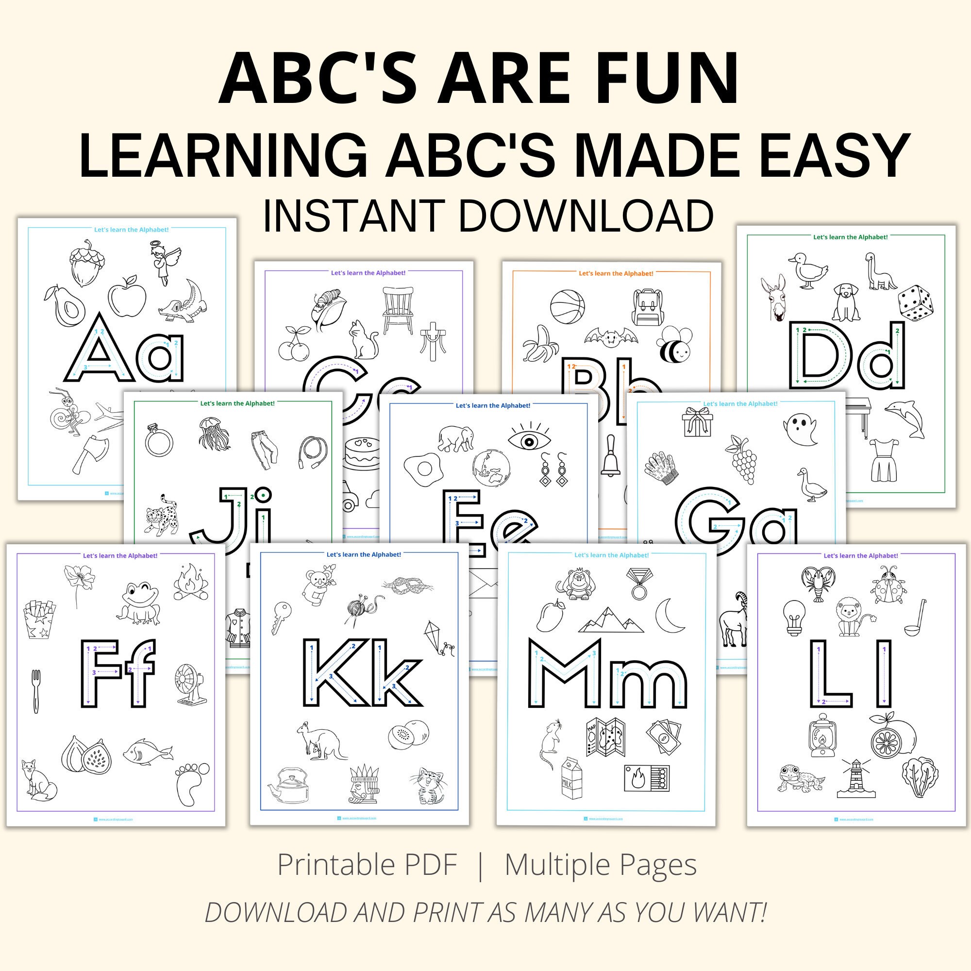 Alphabet Cards, Printable Alphabets, Large Format for Classroom Use ...