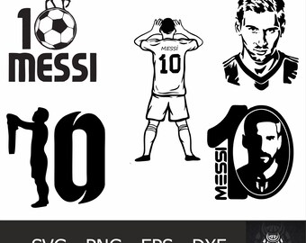 Messi SVG Cutting File Png Eps Dxf Digital Clipart Great - Etsy