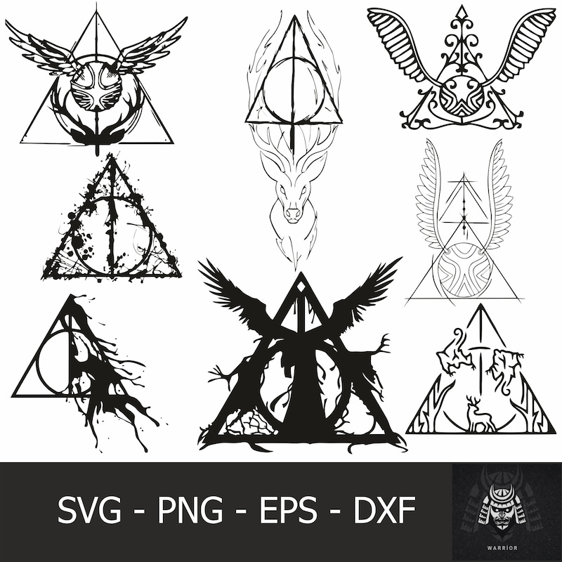 Deathly Hallows Svg - Etsy