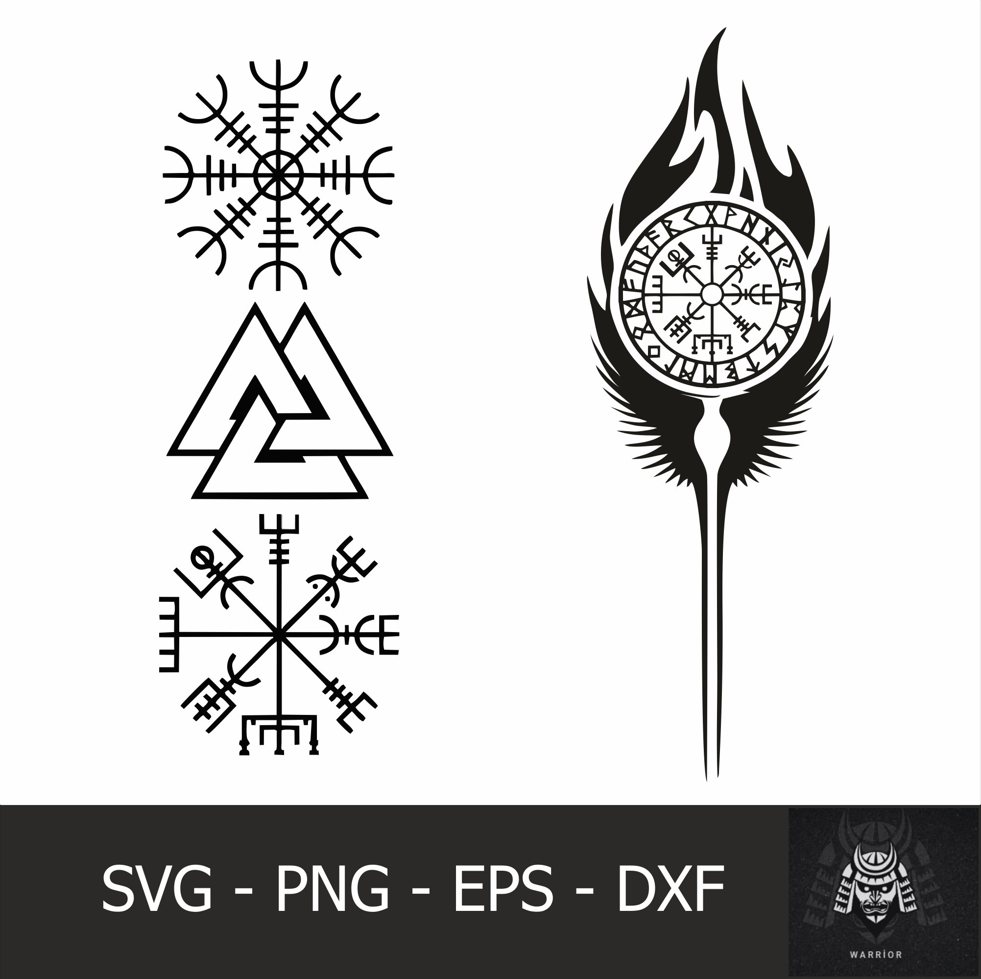Viking Svg, Rune Svg Cut File, Vegvisir Svg, Viking Symbol Svg, Nordic ...