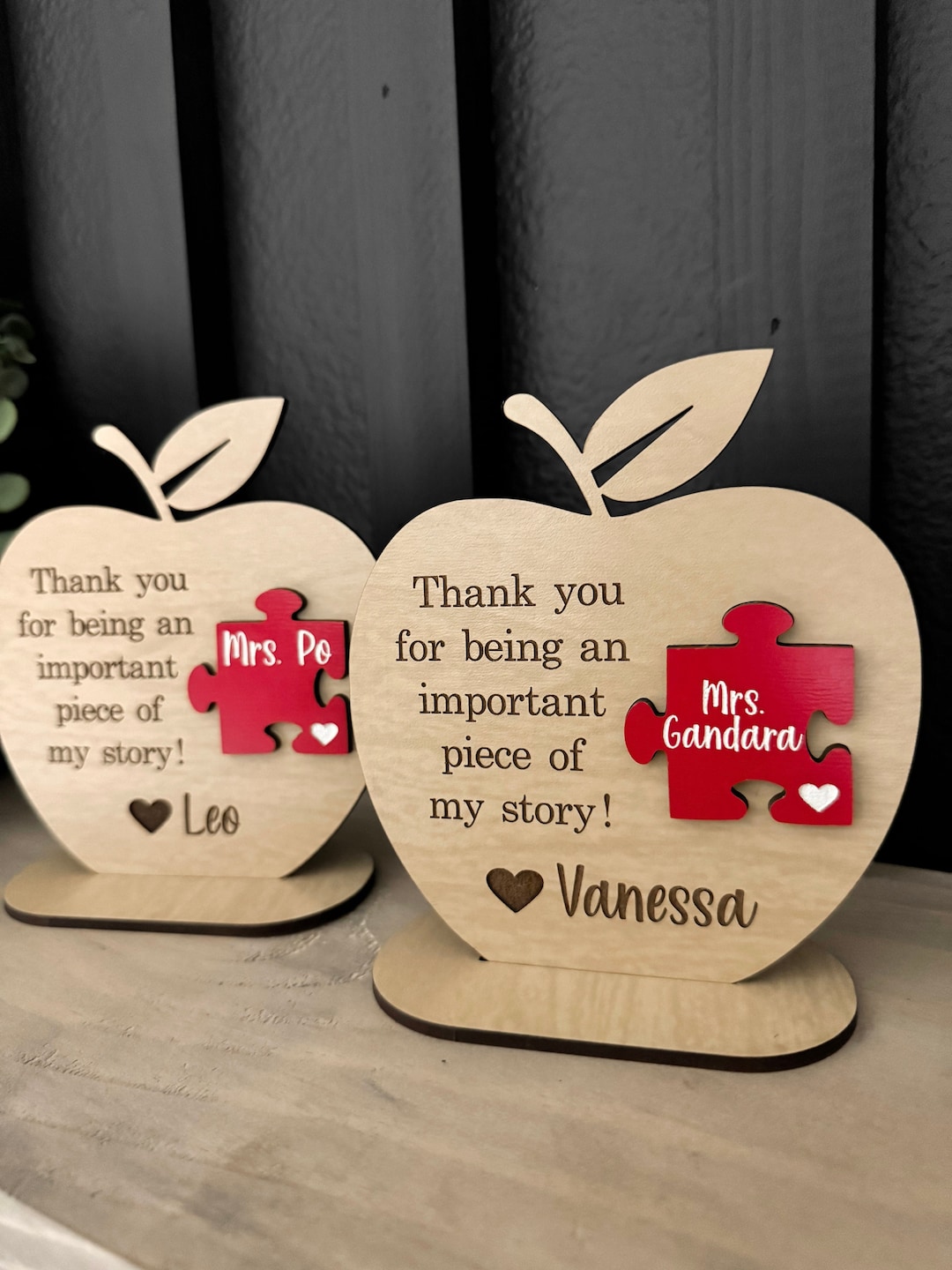 Personalized Apple Teacher Sign: Wood Teacher Appreciation Gift - Etsy