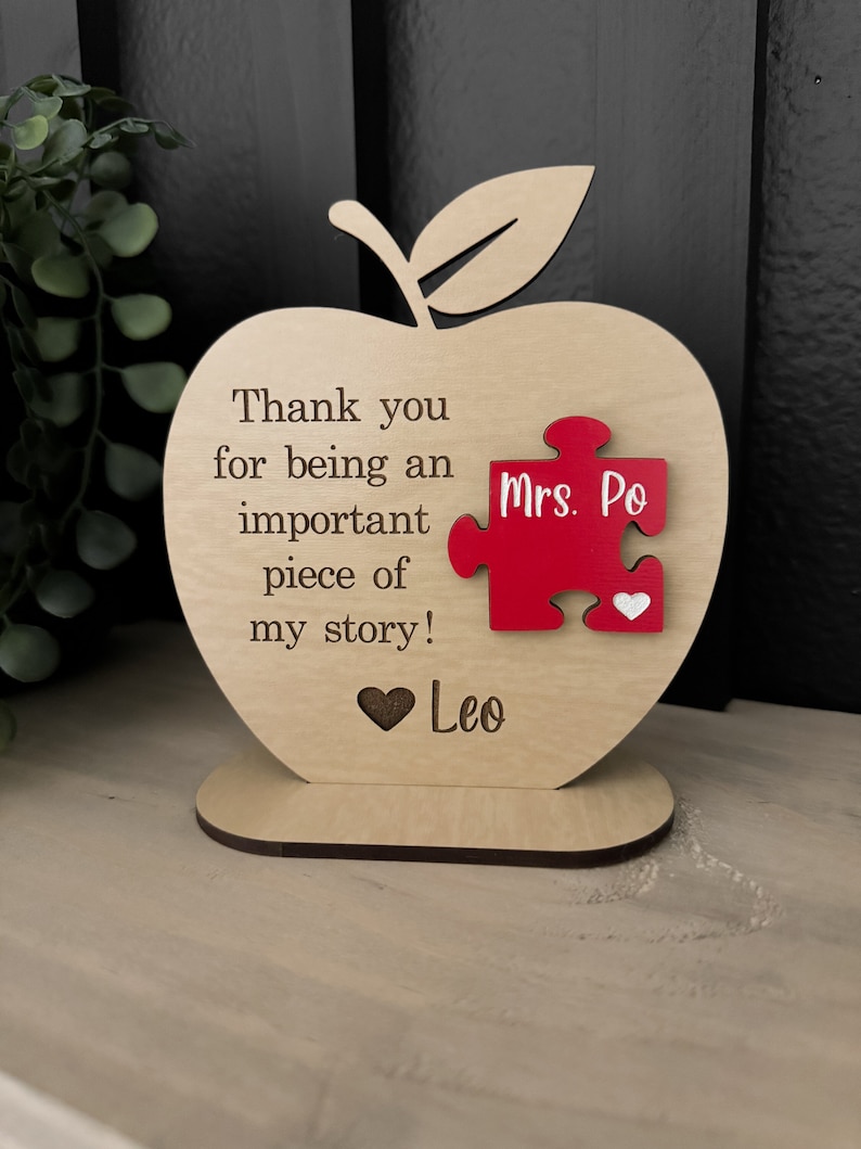Personalized Apple Teacher Sign: Wood Teacher Appreciation Gift - Etsy