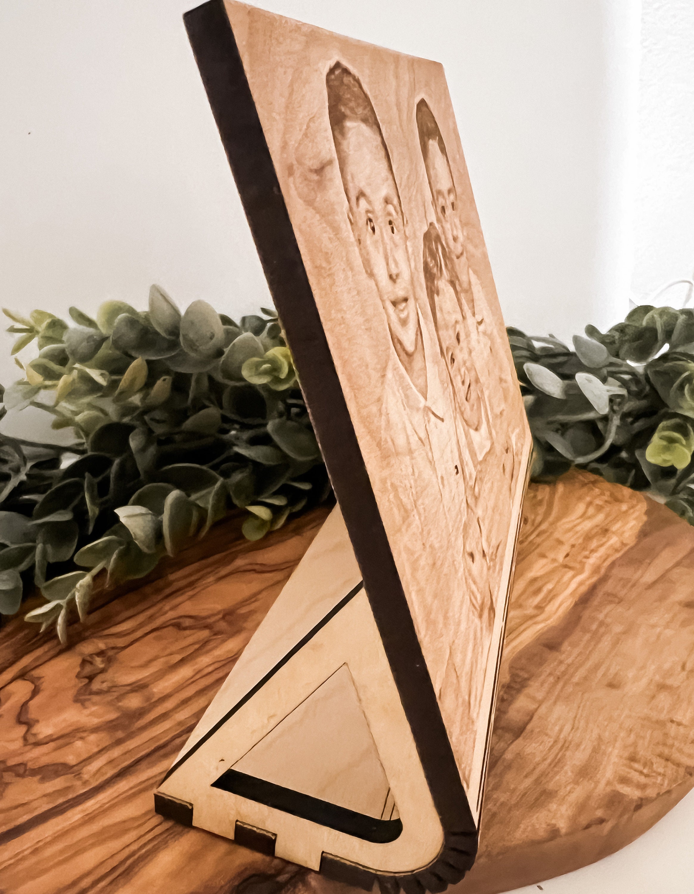 Laser Engraved Photo on Wood, Family Burning Wooden Photo Frame ...