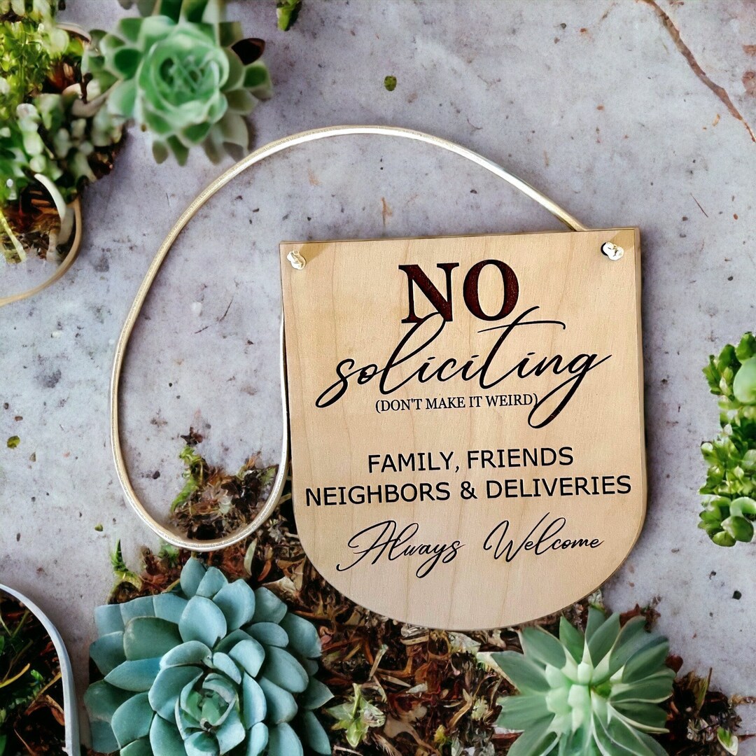 No Soliciting Sign, No Soliciting Door Sign, Do Not Disturb Sign, No ...