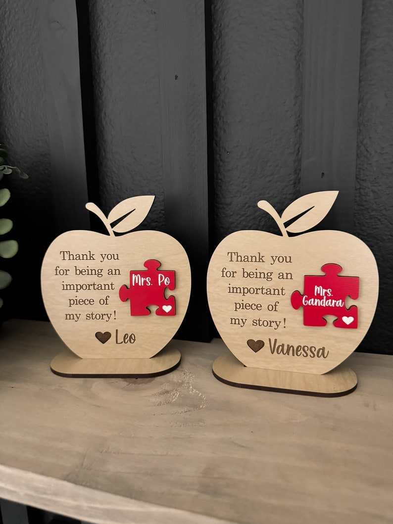 Personalized Apple Teacher Sign: Wood Teacher Appreciation Gift - Etsy ...