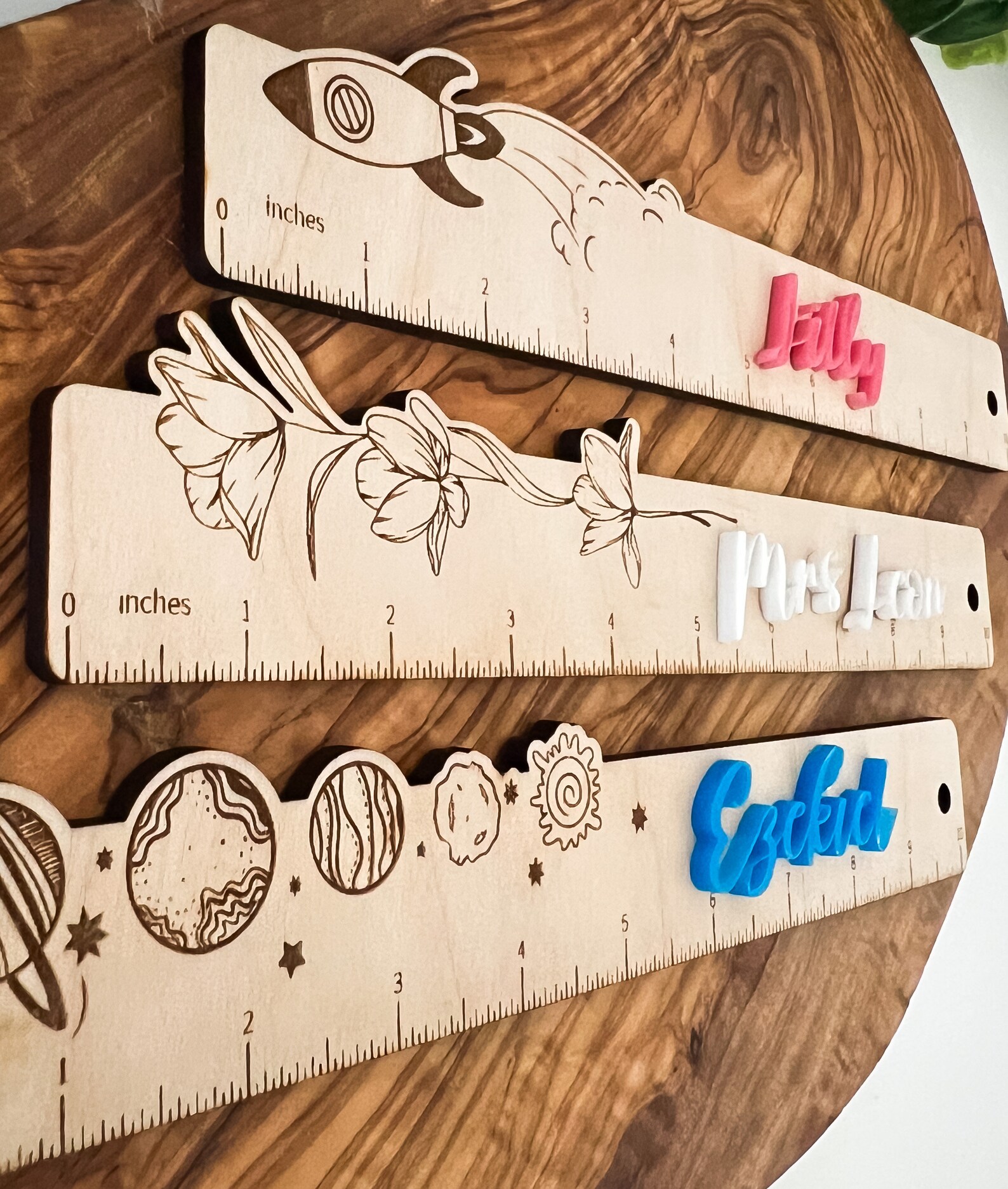 Personalized Ruler, Wood Ruler, School Wood Ruler, Engraved Ruler, Back ...