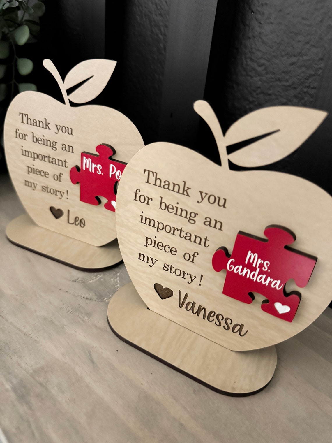 Personalized Apple Teacher Sign: Wood Teacher Appreciation Gift - Etsy