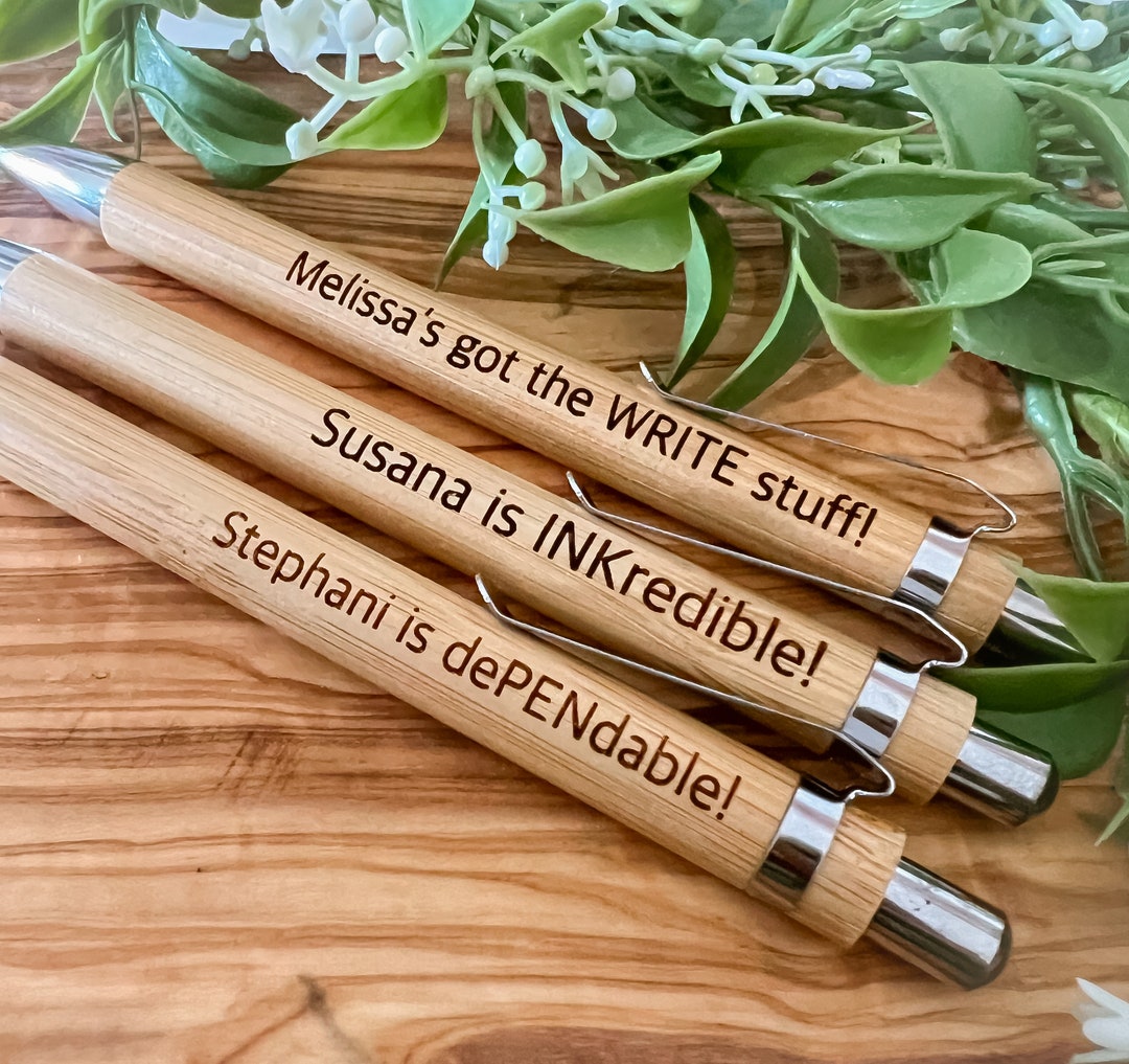 Personalized Bamboo Pen: Custom Engraved Gift - Etsy