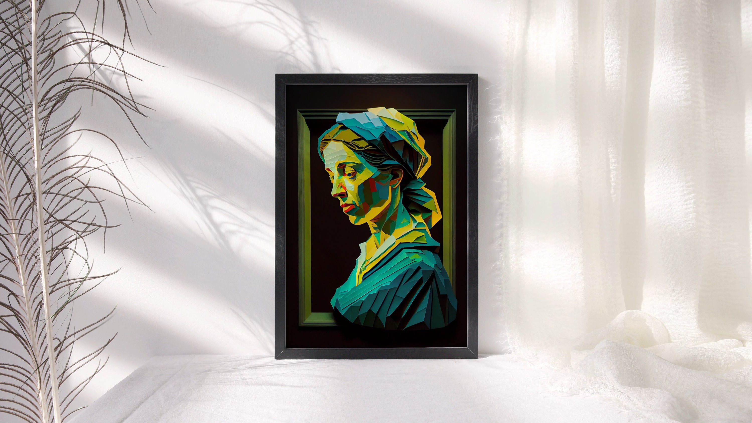 Woman Portrait Wall Art Print Elegant Inspiring Female Figure Modern ...