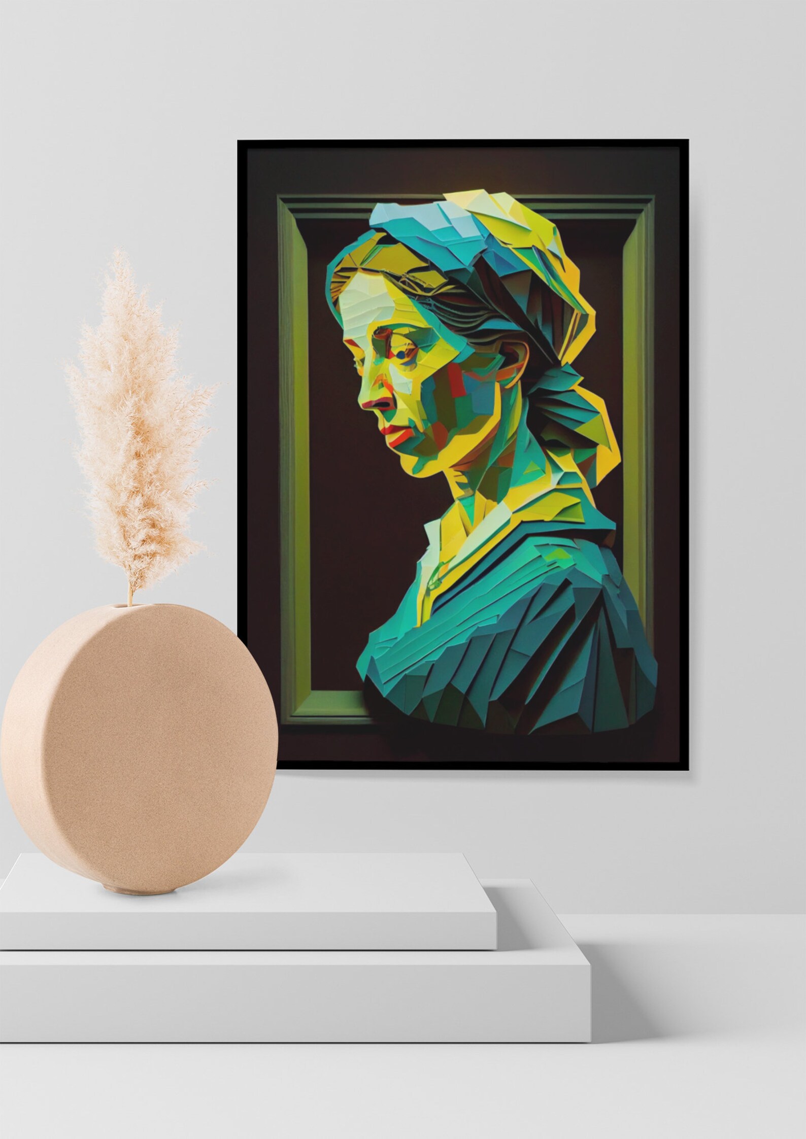 Woman Portrait Wall Art Print Elegant Inspiring Female Figure Modern ...