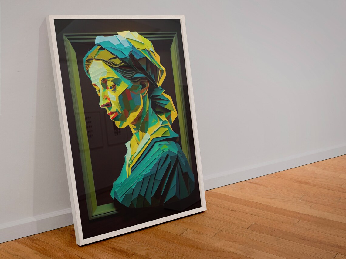 Woman Portrait Wall Art Print Elegant Inspiring Female Figure Modern ...