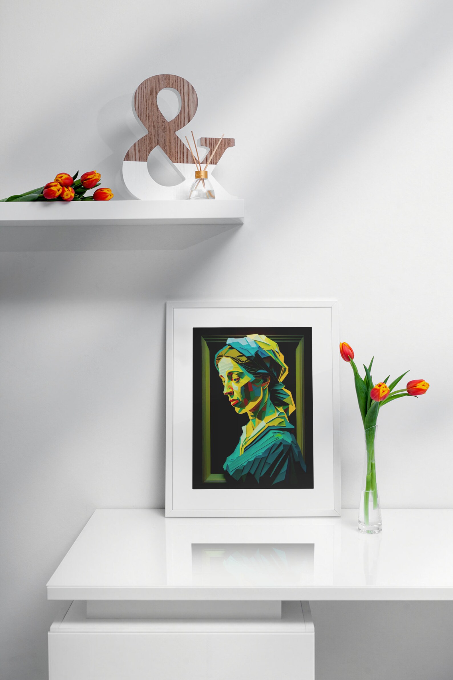 Woman Portrait Wall Art Print Elegant Inspiring Female Figure Modern ...