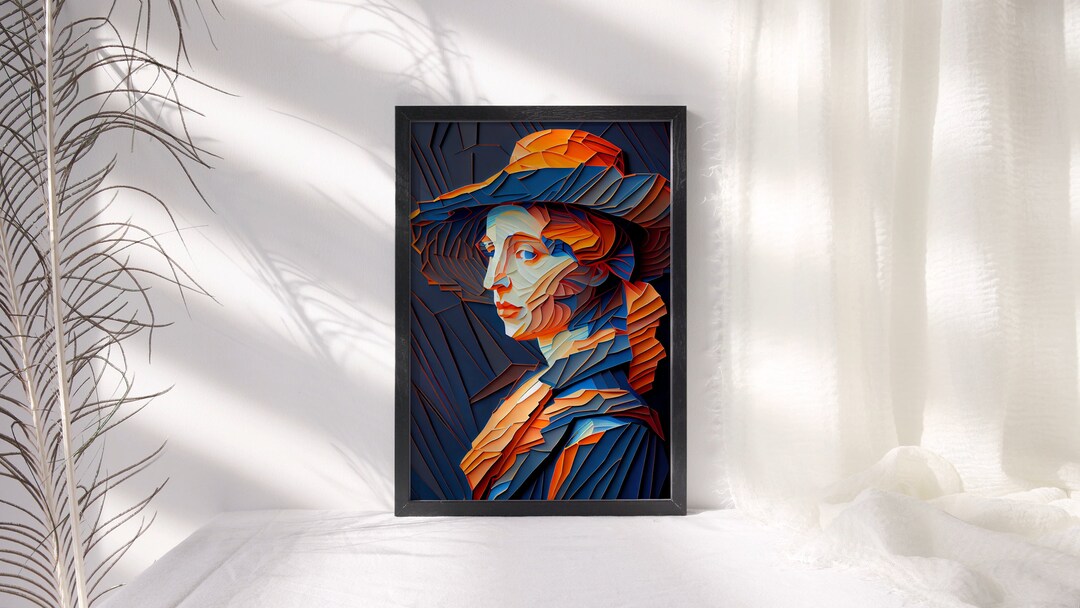 Harvest Queen Strong Woman Portrait Wall Art Print, Feminine Poster ...