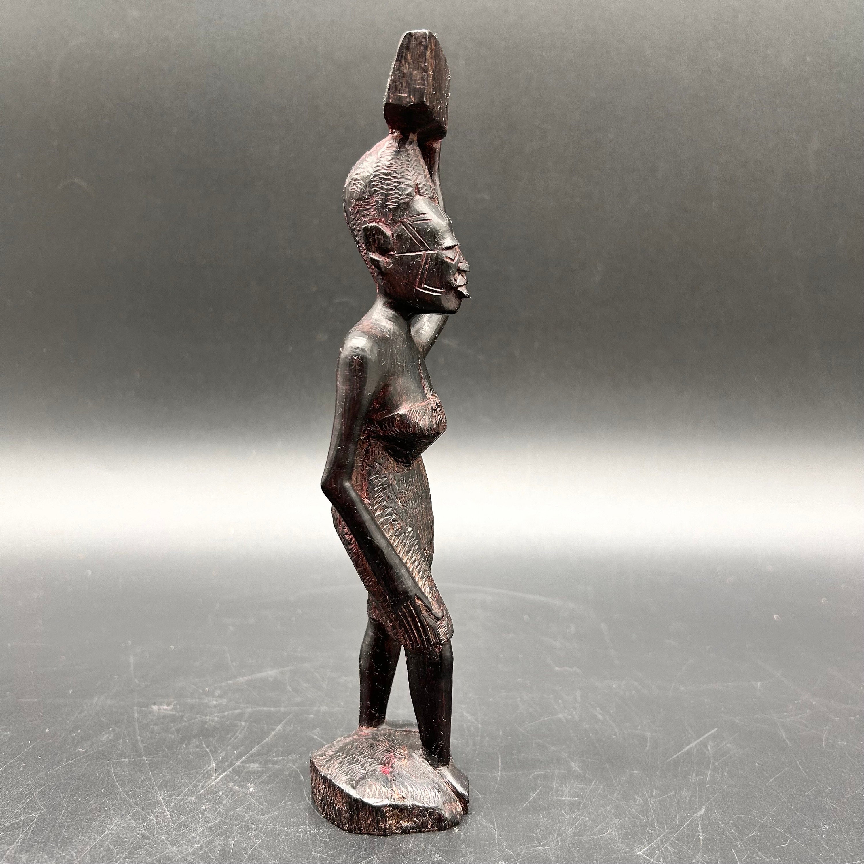 Carved Wooden African Statue Ebony Wood - Etsy