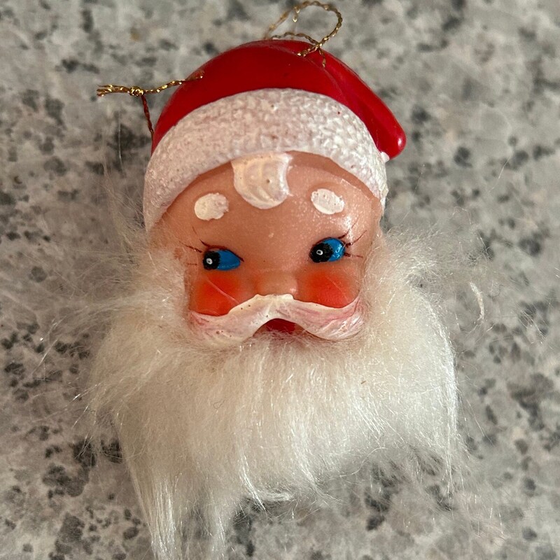 Santa Head Ornament - Etsy