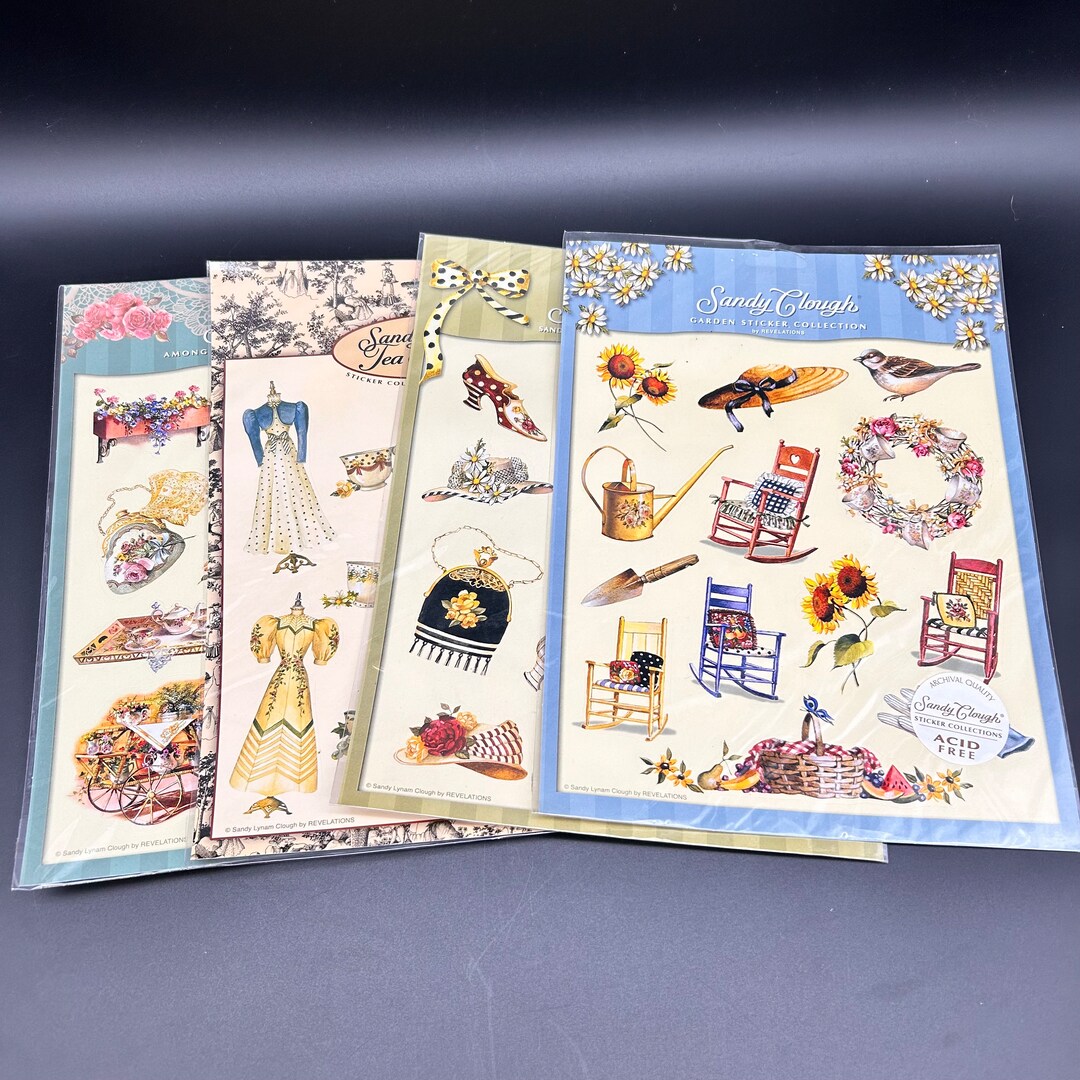 Sandy Clough Sticker Collections New in Package - Etsy