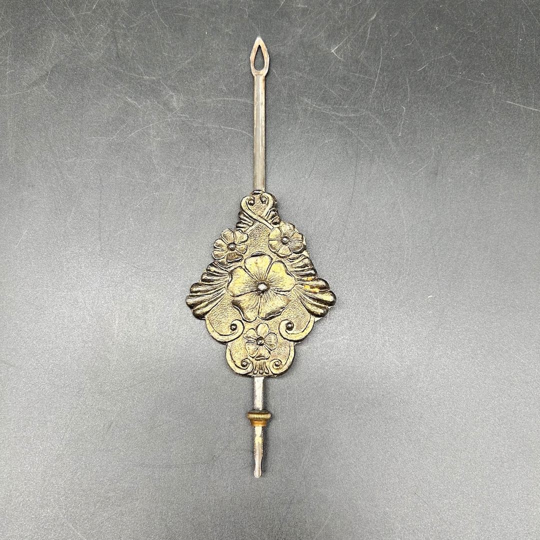 Vintage Clock Pendulum Ornate Floral Design - Etsy