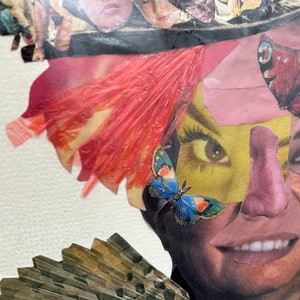 Original Mixed Media Collage Anne-marie Swierz Framed - Etsy