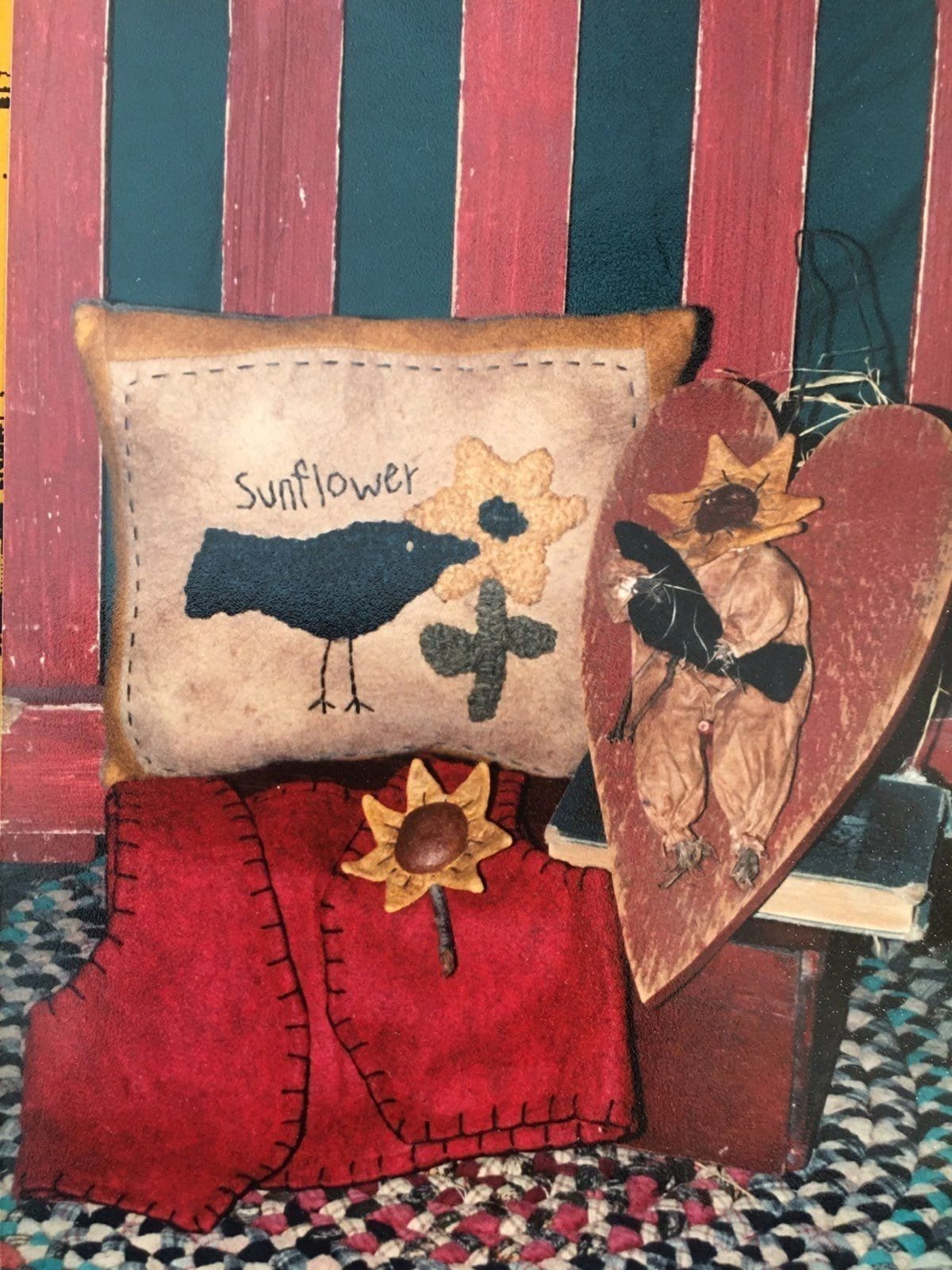 Pattern for Primitive Crow, Sunflowers - Etsy