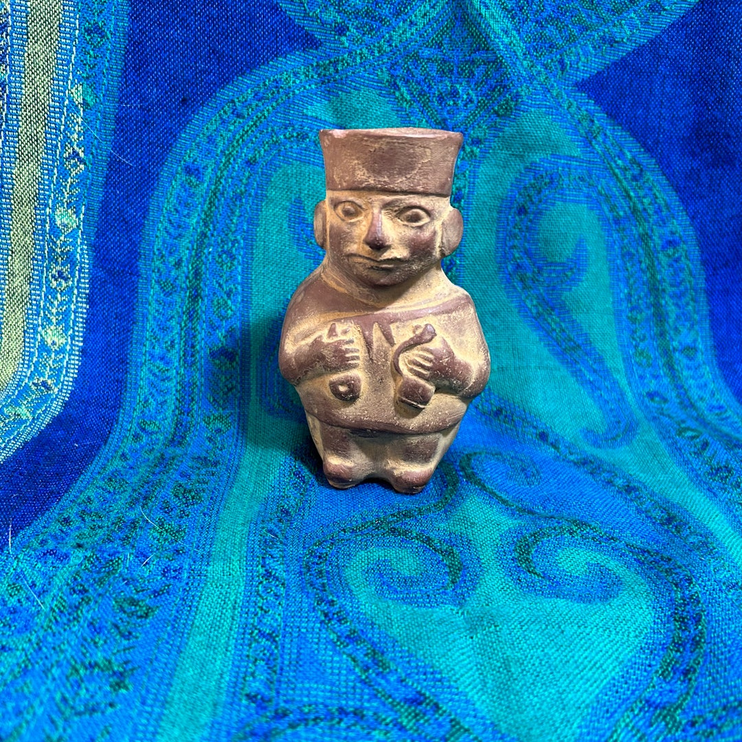 Mochica Man Carved Peru Figurine Vintage Reproduction Medicine Man - Etsy