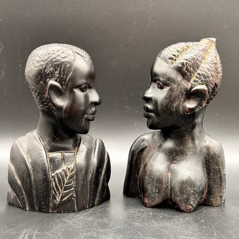 African Ebony Heads - Etsy
