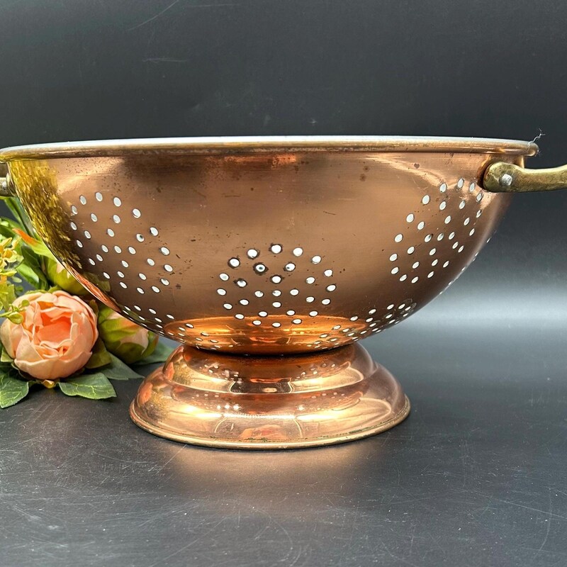 Copper Colander - Etsy