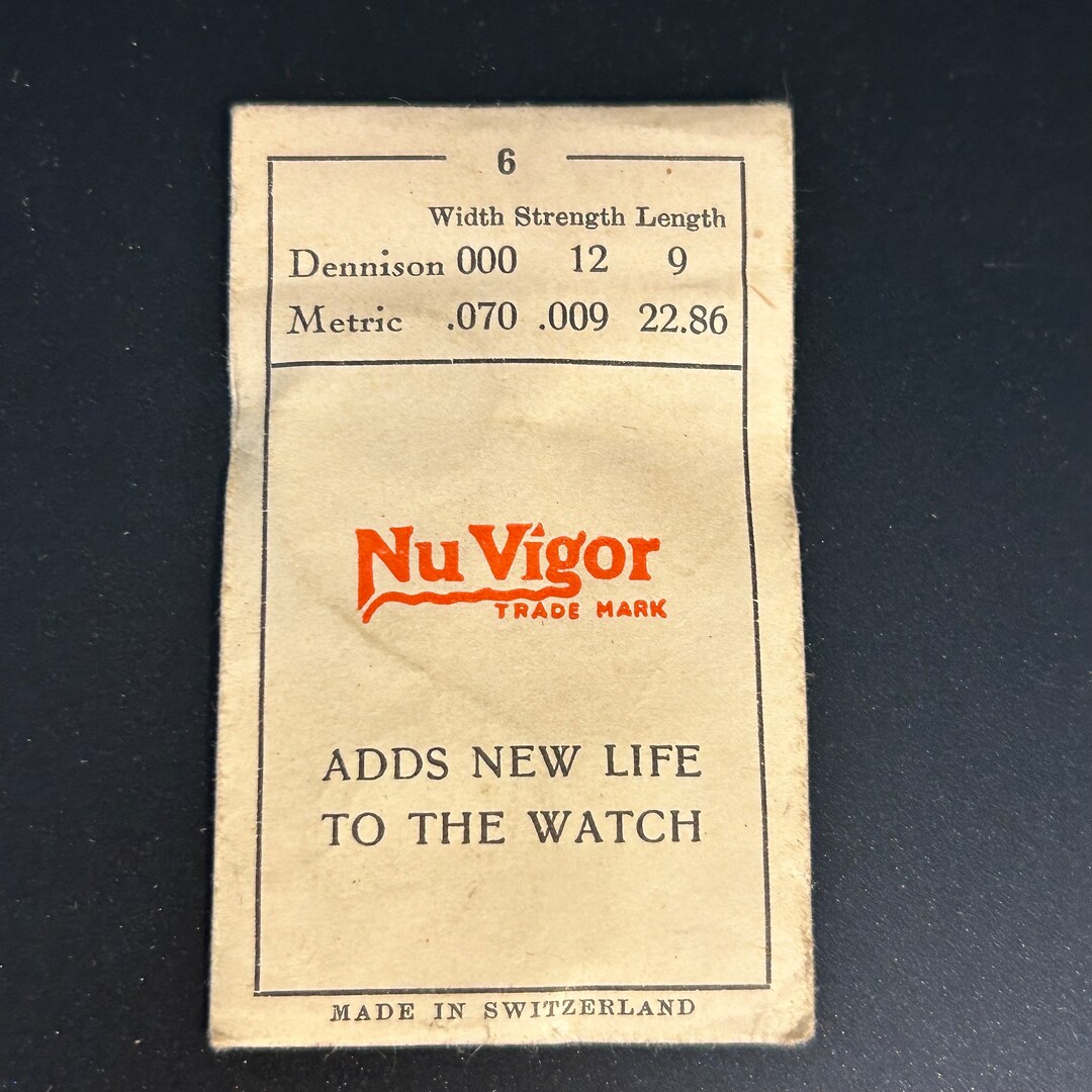 Swiss Watch Parts Mainsprings Nu Vigor - Etsy