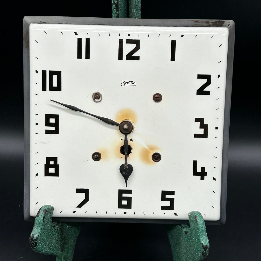 Zentra Vintage Porcelain Wall Clock - Etsy