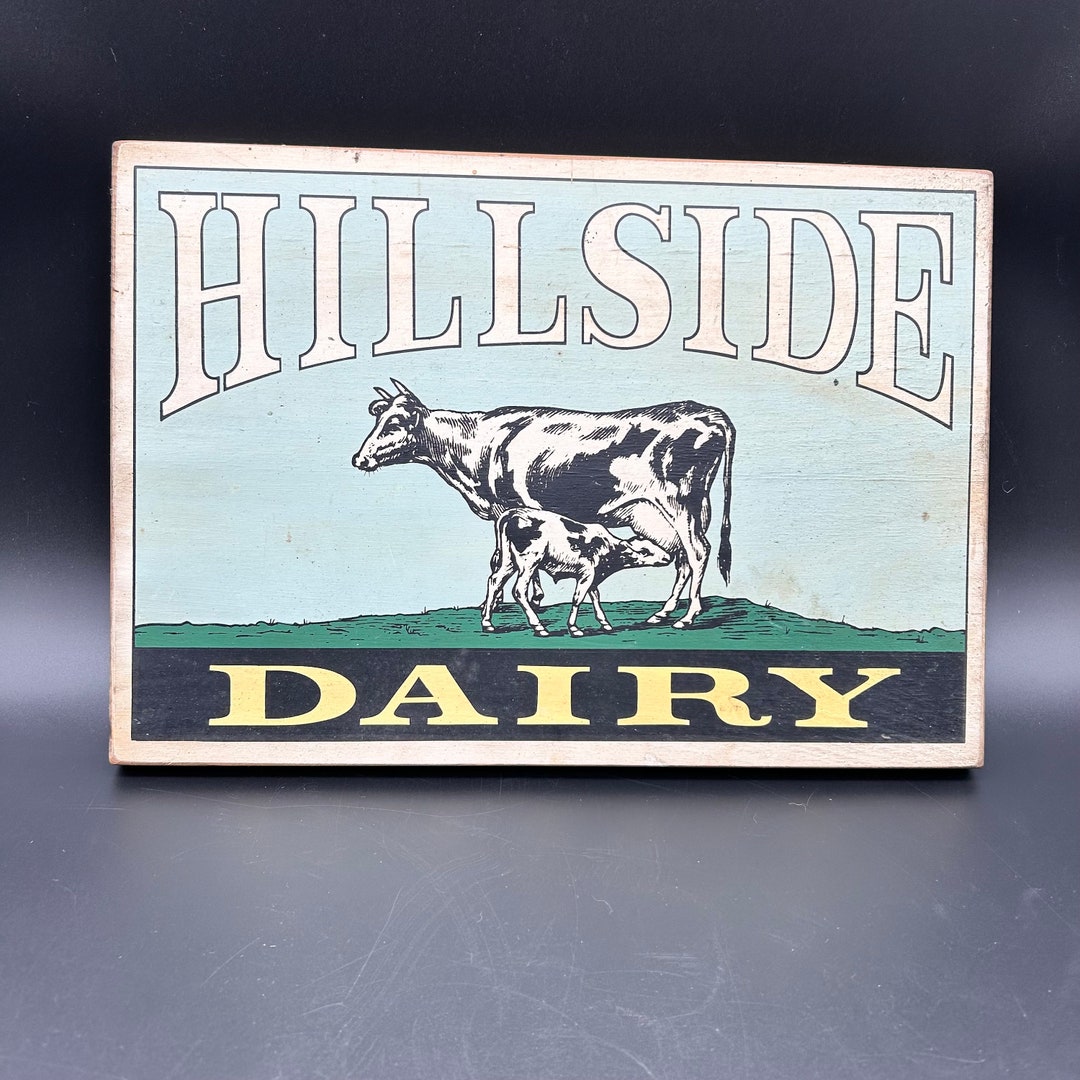 Wooden Hillside Dairy Sign Ox Pond Press - Etsy
