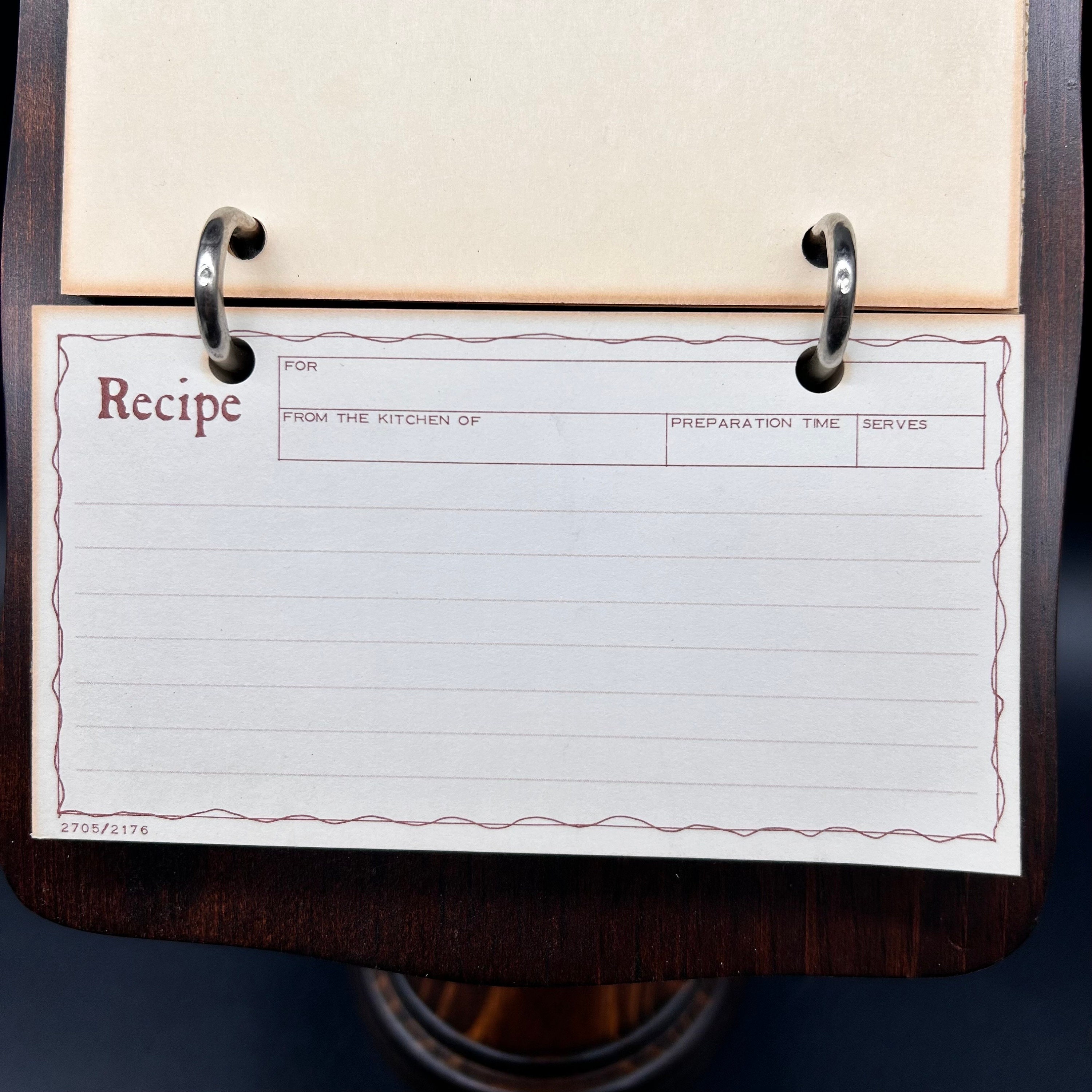 Vintage Recipe Card Wooden Pedestal Holder - Etsy