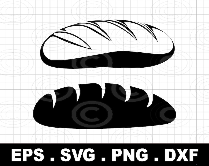 Loaf Bread SVG Png Dxf Epsbread Clipartbread Files for - Etsy