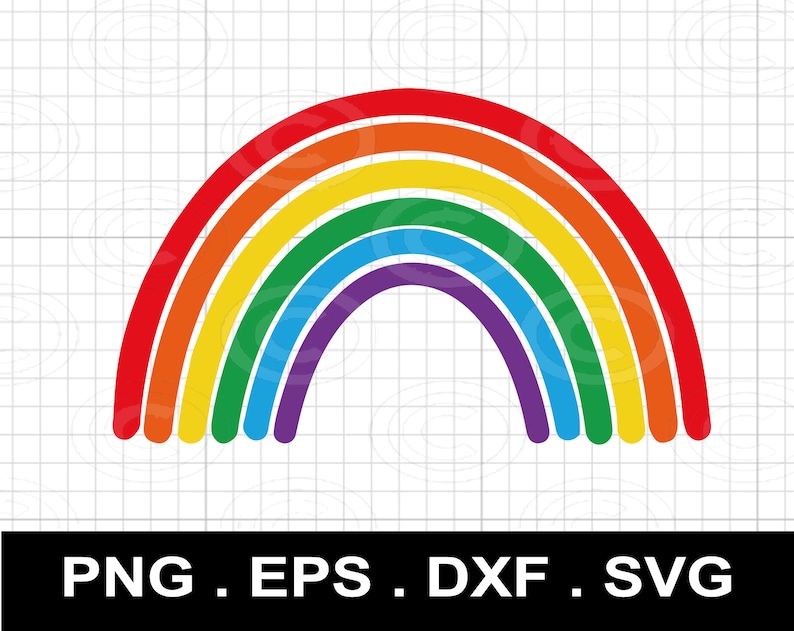 Bright Rainbow SVG Png,colorful Rainbow,clipart, Boho Rainbow Png ...