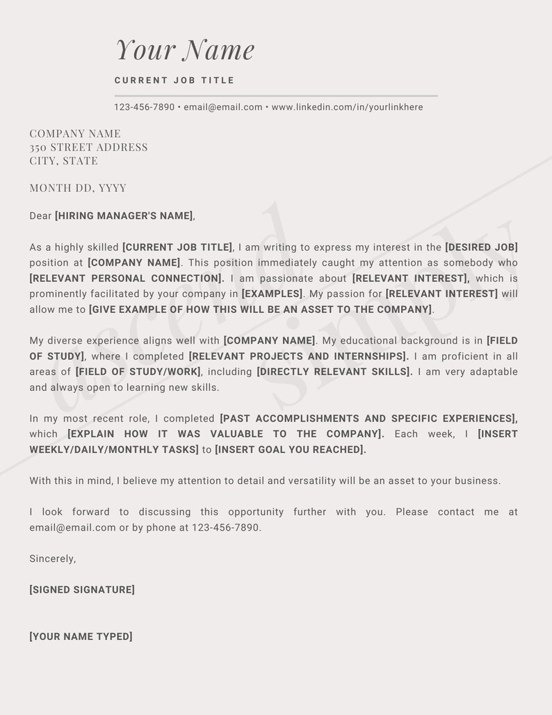 Modern Resume and Cover Letter Template Bundle, 4 Page Template ...