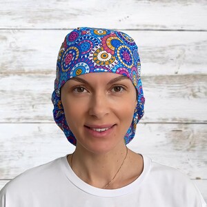 Scrub Cap Style#11 Extended Hair Pocket Sewing Pattern and Video ...