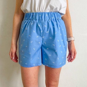 High Waisted Shorts Sewing Pattern and Video Instructions Beach Shorts ...