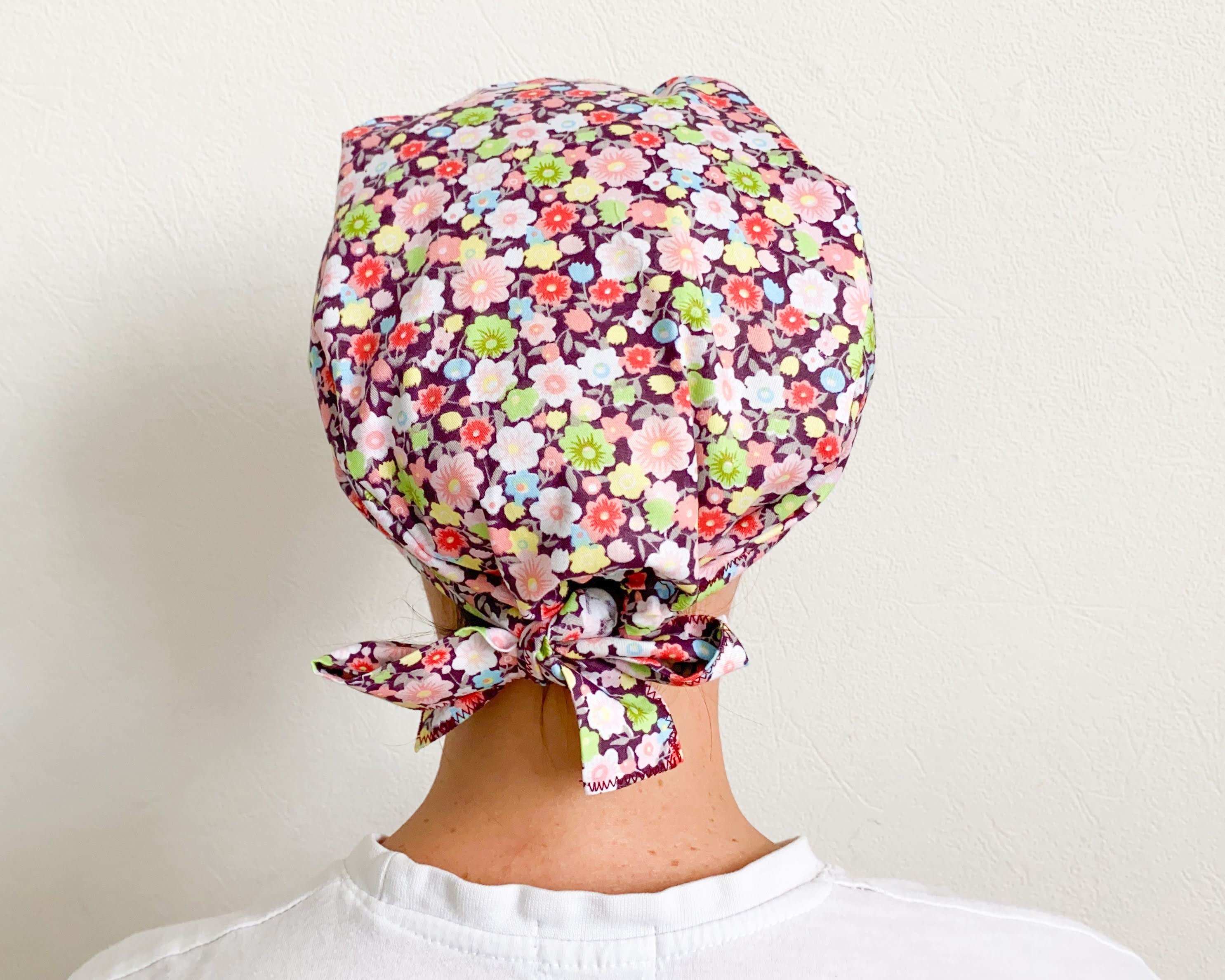 Scrub Cap Style#7 Sewing Pattern, Printable Scrub Hat Sewing Pattern ...