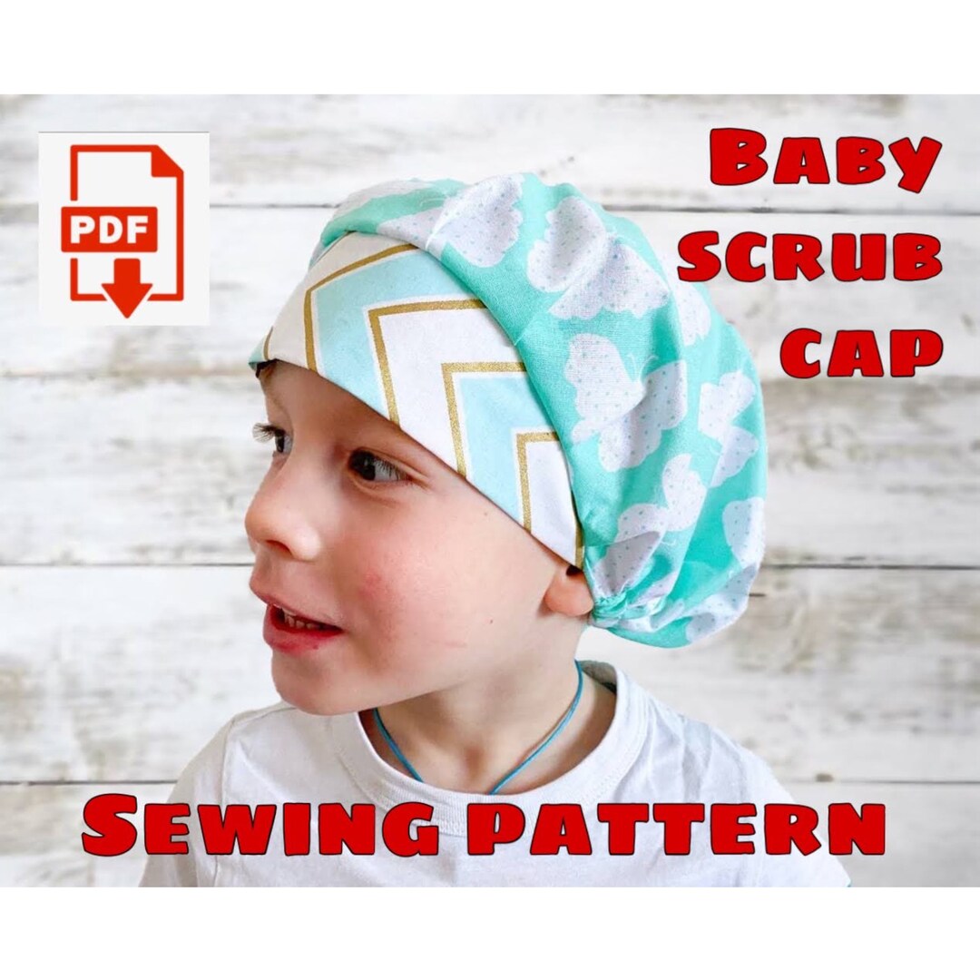 Toddler Scrub Cap Bouffant Sewing Pattern,printable Scrub Hat Sewing ...
