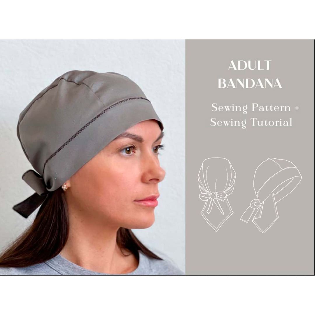 Headscarf Sewing Pattern, Sun Hat, Bandana, Unisex Hairband, Pirate ...