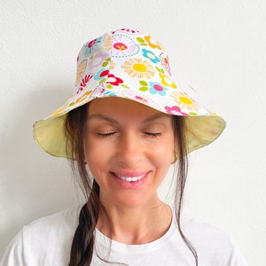 Reversible Bucket Hat Sewing Pattern and Instructions, Super Easy Sun ...