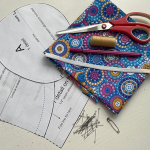 Scrub Cap Style#11 Extended Hair Pocket Sewing Pattern and Video ...