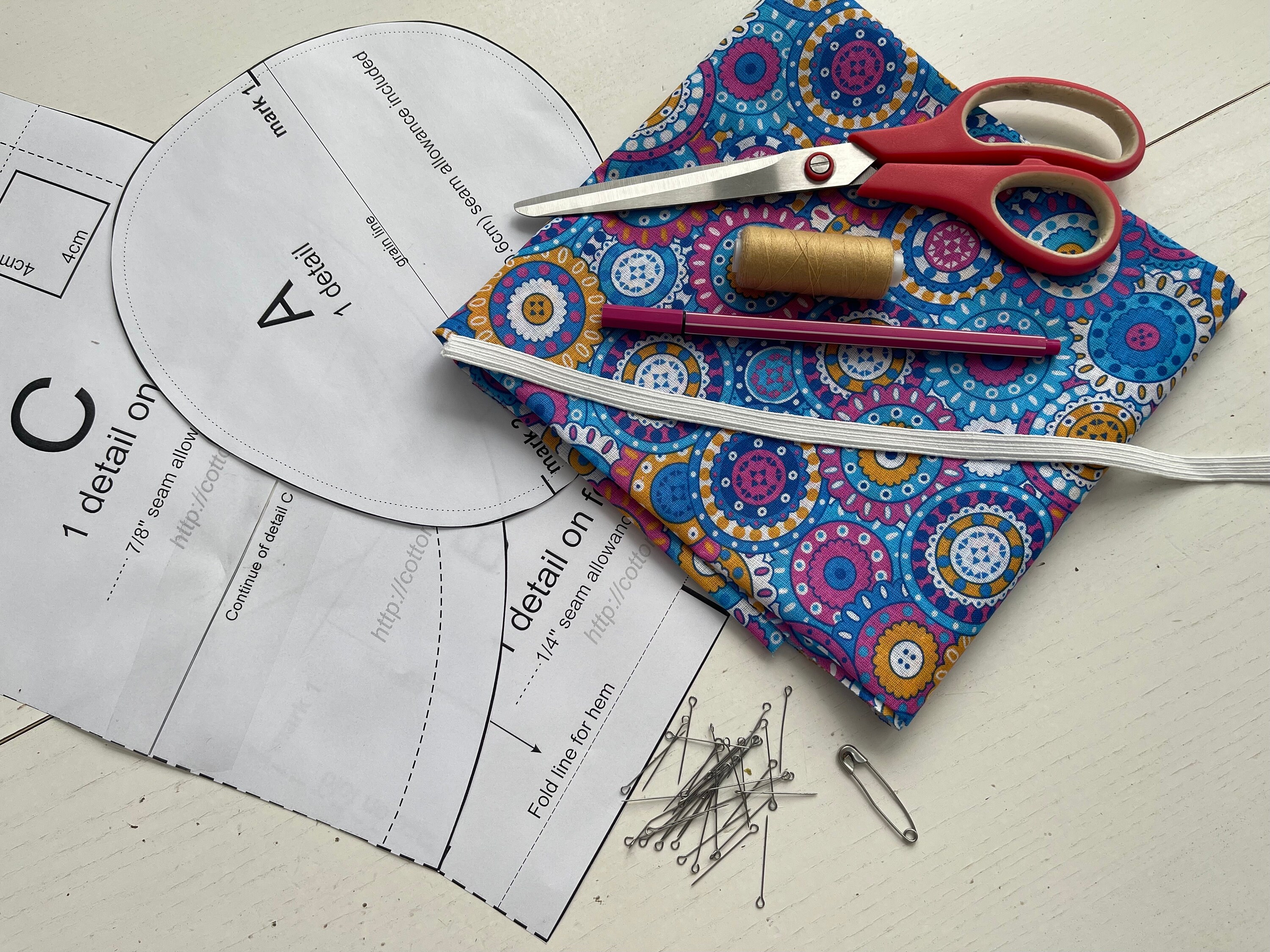 Scrub Cap Style#11 Extended Hair Pocket Sewing Pattern and Video ...